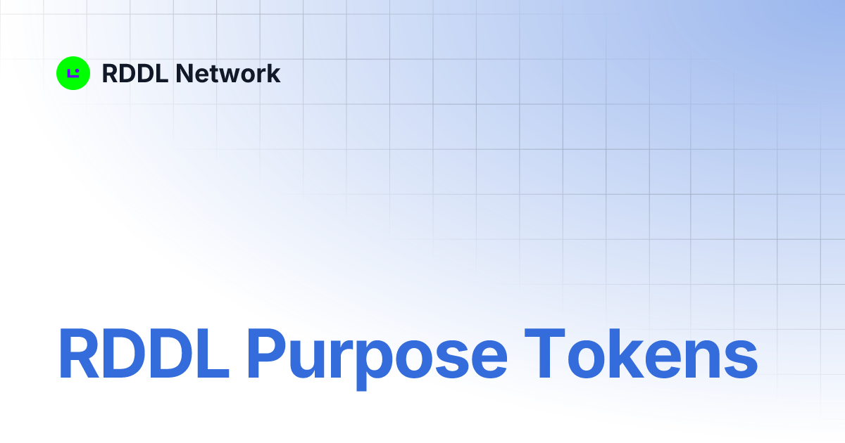 RDDL Purpose Tokens | RDDL Network