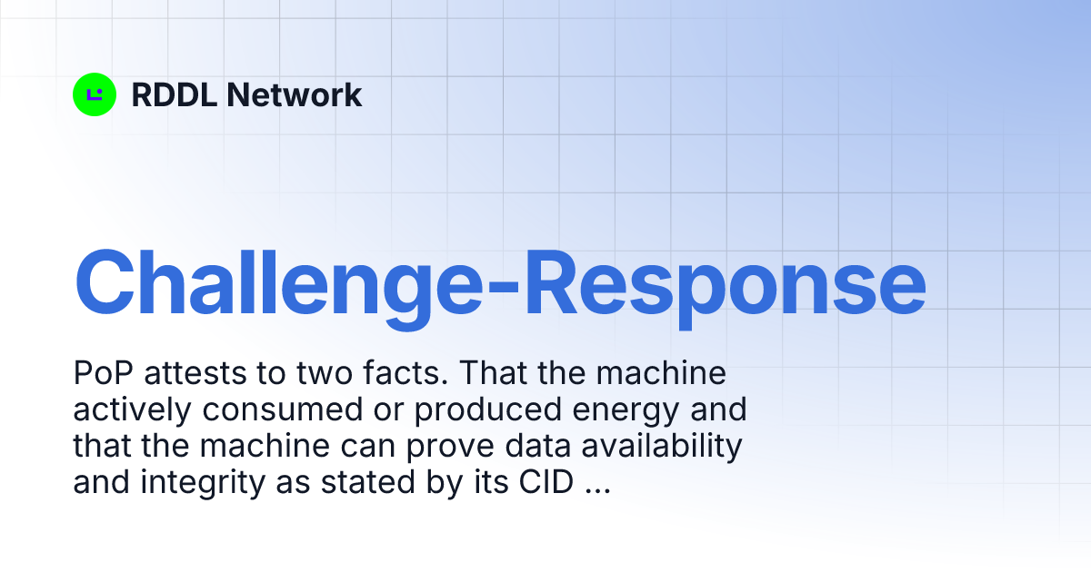 Challenge-Response | RDDL Network